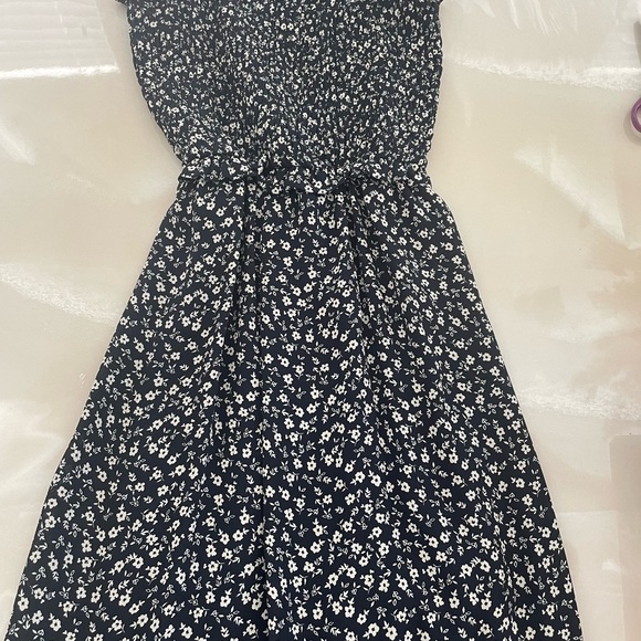 Sienna Sky | Dresses | Sienna Sky Black Floral Midi Dress | Poshmark